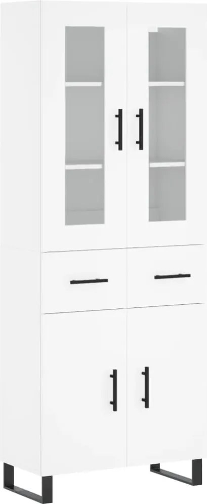 Skříň highboard bílá 69,5 x 34 x 180 cm kompozitní dřevo 3198553