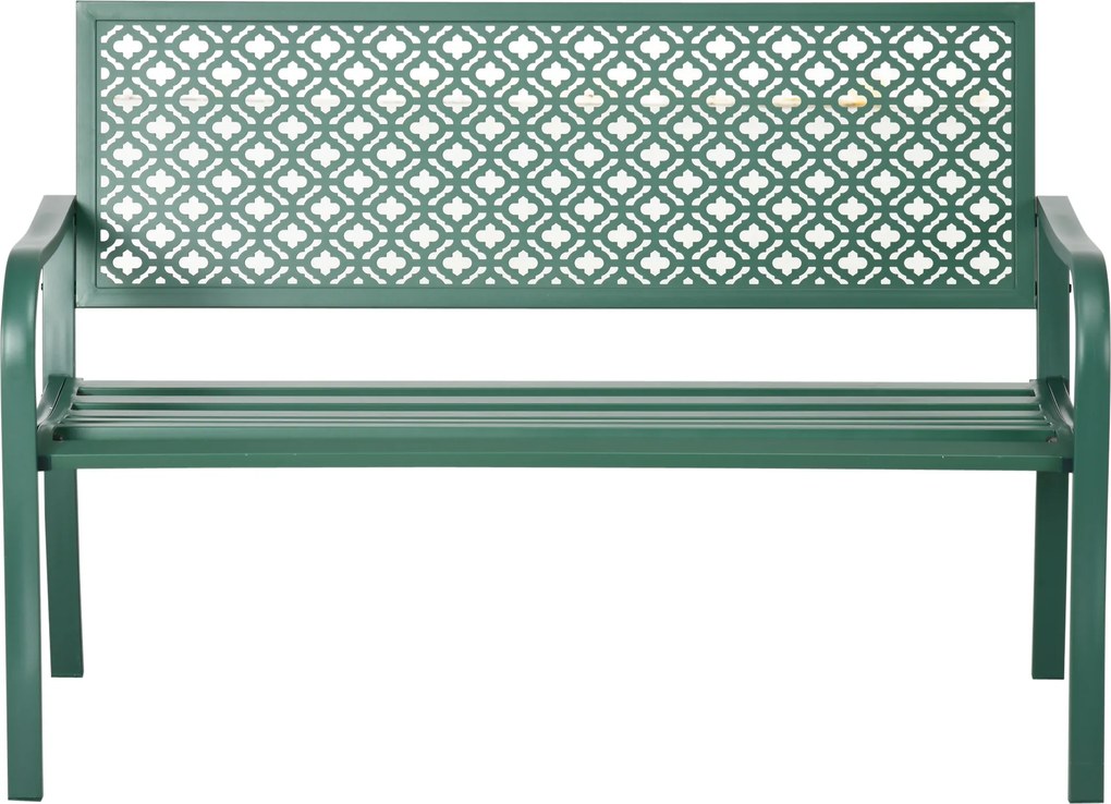 Outsunny Zahradní lavice HOMCOM s nosností 280 kg, tmavě zelená, 127x63x83 cm, odolná proti povětrnostním vlivům a stabilní, ideální na terasu a zahr…