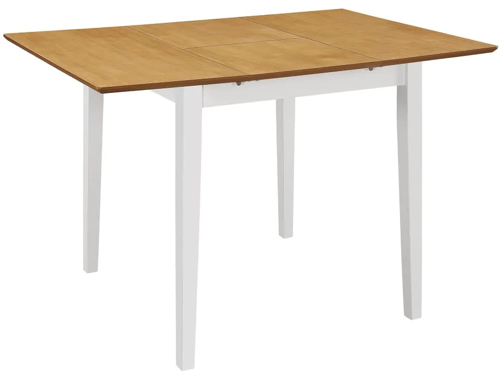 Rozkládací jídelní stůl bílý (80–120) x 80 x 74 cm MDF 247625