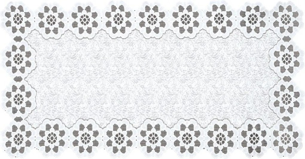 Žakárový ubrus - běhoun BOHDANA 60x120 cm bílá MyBestHome