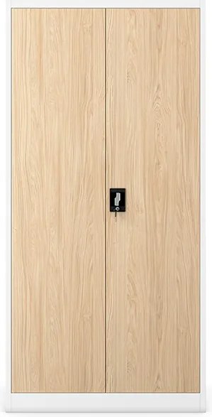 Víceúčelová kovová skříň bílá / dub sonoma, 900x1850x450 mm: DAWID Eco Design