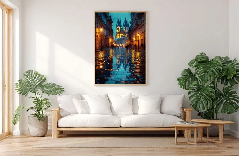 Pražský večer - obraz - Staroměstská atmosféra po dešti 23 - A2 – 420 × 594 mm - 449 Kč