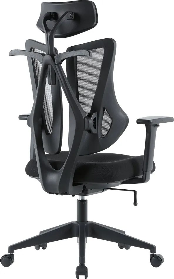 Kancelářská ergonomická židle MORA — síť / látka, šedá / černá
