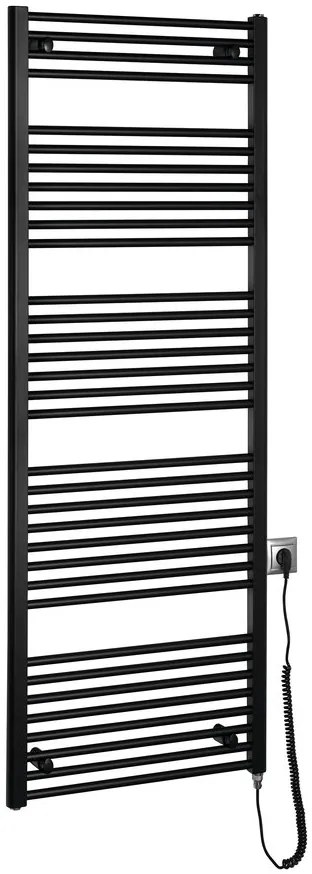 Aqualine Aqualine, DIRECT-E elektrické topné těleso, rovné, 600x1680 mm, 800 W, černá, ILE66TB