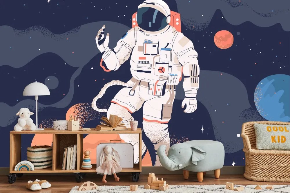 Fototapeta Astronaut Ve Vesmíru A Planetách Strukturální vinyl 270x180