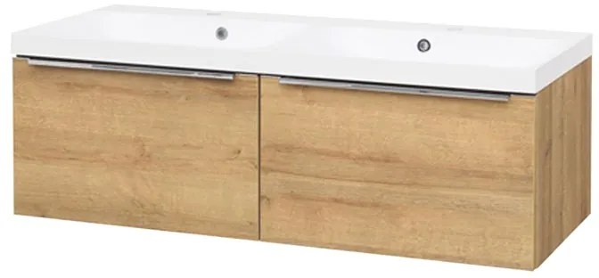 Mereo Mereo, Mailo, koupelnová skříňka s umyvadlem z litého mramoru 121 cm, chrom madlo, CN528M