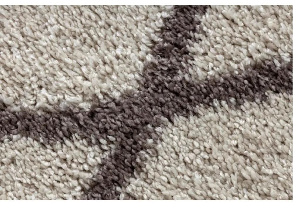 Kusový koberec Shaggy Beni krémový 80x200cm