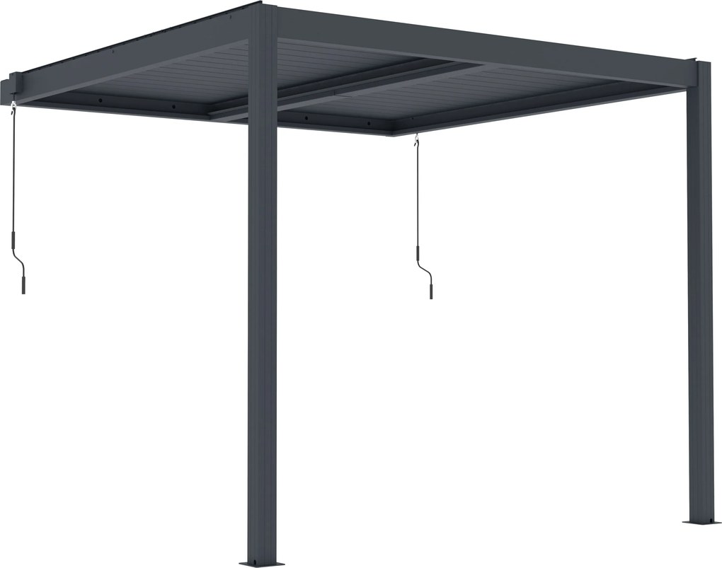 Bioklimatická pergola G21 Trenton 3x3 m, antracitová hliníková