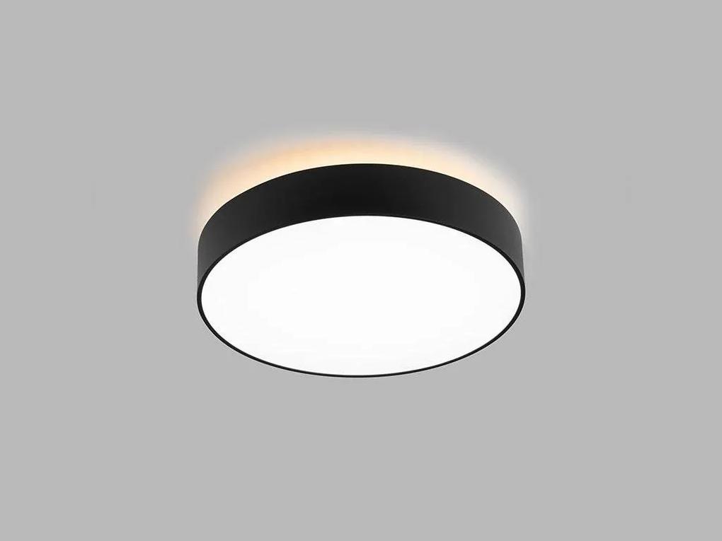 Stmívatelné stropní LED svítidlo RINGO s aura efektem - černá, 34+6 W, 3100 lm, 350 mm, TRIAC