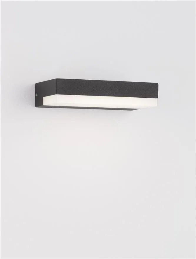 NV 9492560 Venkovní nástěnné svítidlo PURE antracitový hliník a matný akryl LED 6W 3000K 220-240V 103st. IP65 - NOVA LUCE