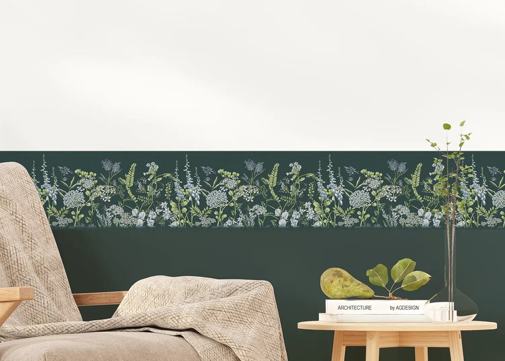 Samolepící bordura na zeď Květy Vikve na Brunšvické Zelené | 5 m x 13.8 cm | DWB8523