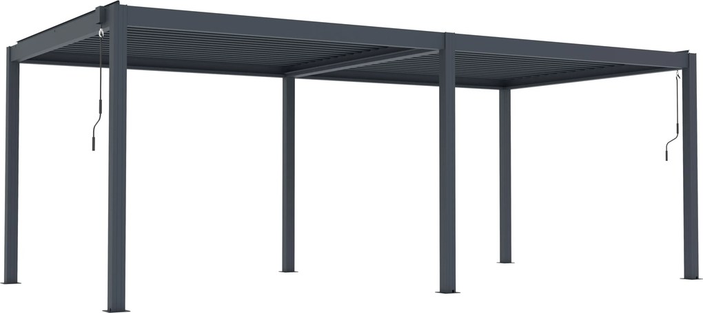 Bioklimatická pergola G21 Austin Premium 6x3 m, antracitová hliníková