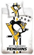 Levné-povlečení.cz Bavlněné povlečení NHL Pittsburgh Penguins white 140 x 200 + 70 x 90 cm Bavlna