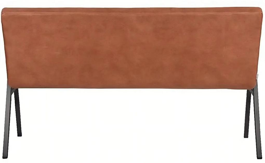Koňakově hnědá čalouněná jídelní lavice LABEL51 Matz 145 cm