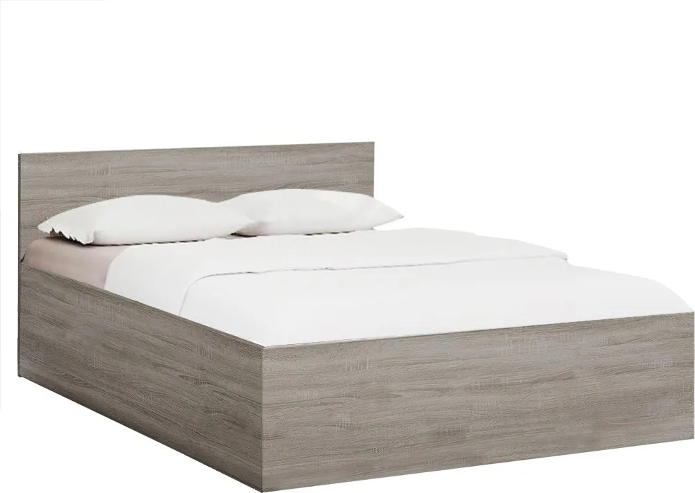 Postel SOFIA 180 x 200 cm, dub lanýž Matrace: Bez matrace, Rošt: S laťkovým roštem