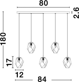 Závěsné svítidlo NOVA LUCE ICE G9 9260235 bez žárovky