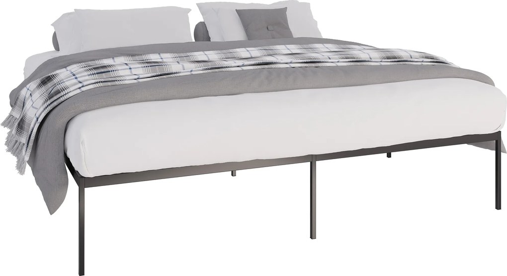 Kovová postel Fargo 200x200x42 cm – černá