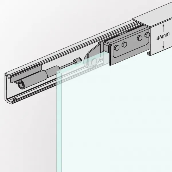 Skleněné posuvné dveře White 775x2050mm