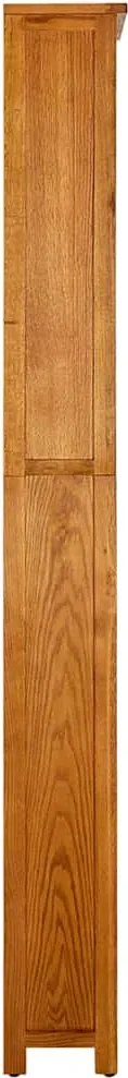Knihovna se 7 policemi 90 x 22,5 x 200 cm masivní dubové dřevo 288475