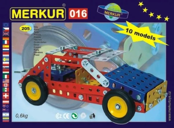 Teddies Stavebnice MERKUR 016 Buggy 10 modelů 205ks v krabici 26x18x5cm