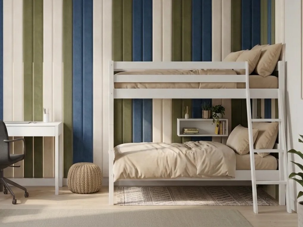Rovný čalouněný panel na zeď VELUR extra dlouhý Zvolte barvu: Modrá, Zvolte rozměr: 20x200 cm, Uchycení na zeď: Se samolepícím suchým zipem