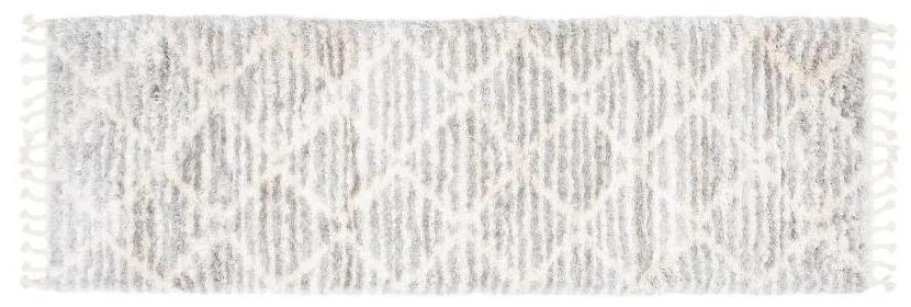 Kusový koberec shaggy Atika světle šedý atyp 70x300cm