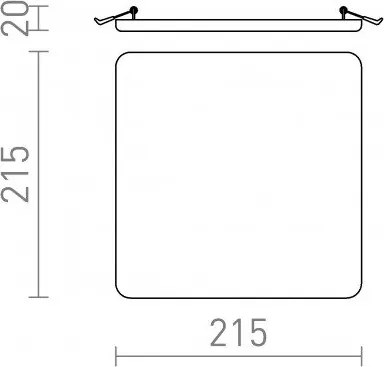RED R13522 BELI SQ 21 zápustná mléčný akryl 230V LED 27W IP65 3000K - RED - DESIGN RENDL