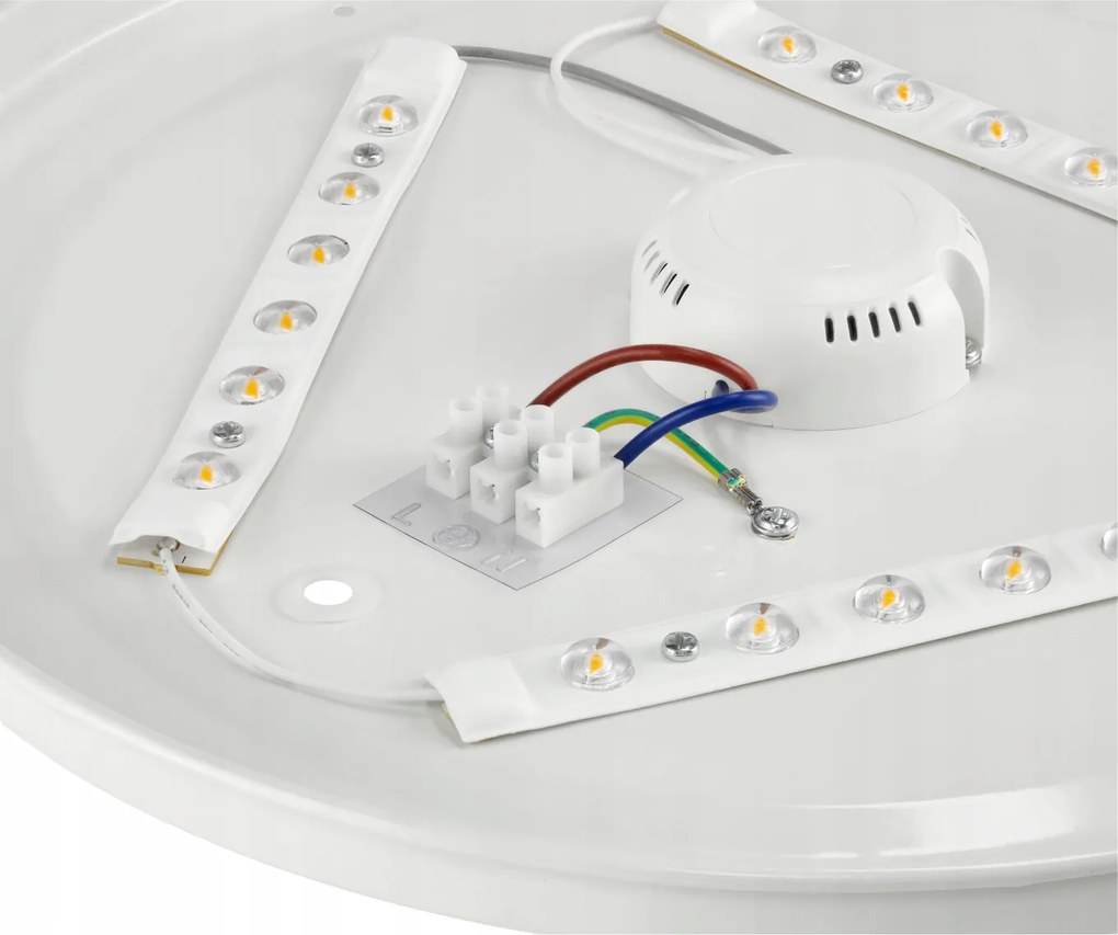 BERGE Přisazený LED stropní panel 12W 860lm Kulatý černý NW