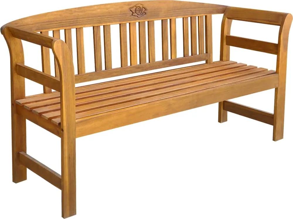 vidaXL Zahradní lavice s poduškou 157 cm masivní akáciové dřevo [3064274] Barva: antracitová