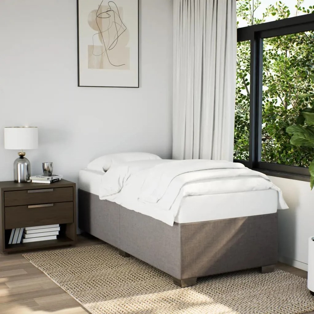 Rám postele bez matrací taupe 80x200 cm textil 3284433