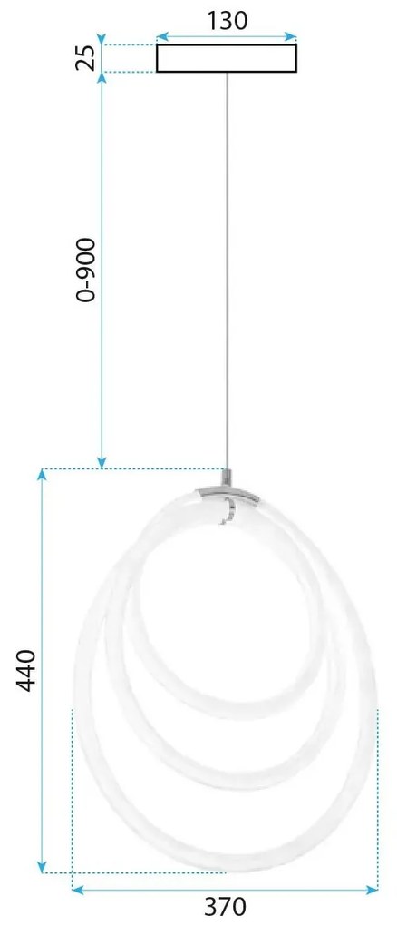 Toolight Designové LED osvětlení Circle G016-CP zlaté