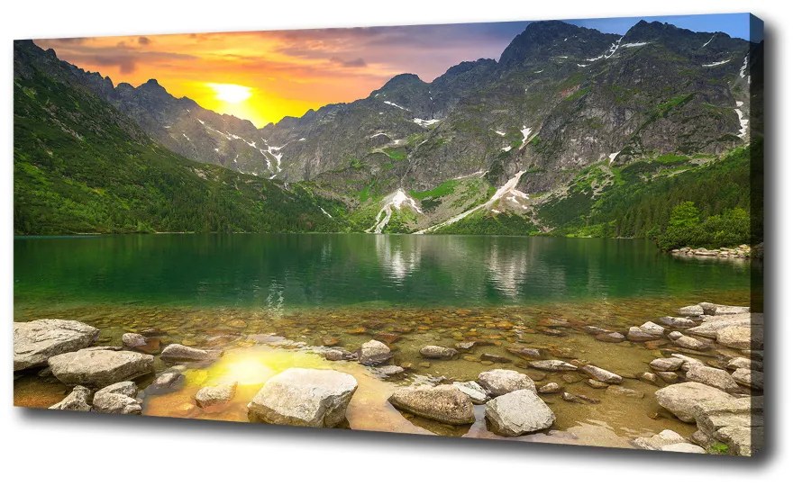 Wallmuralia Foto obraz na plátně Mořské oko Tatry 100x50