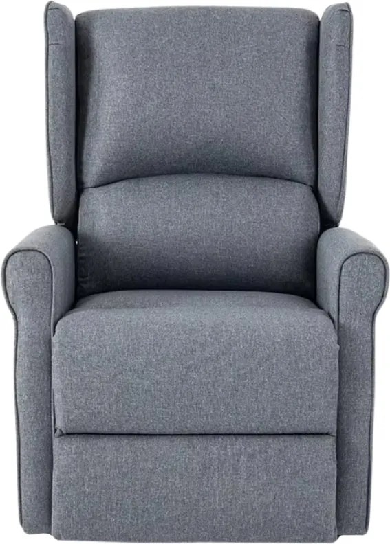 TV křeslo ušák STILO PLUS s elektrickým polohováním — látka, šedá, nosnost 130 kg