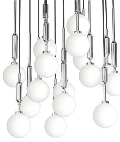 Designový lustr Ero 16 chrom