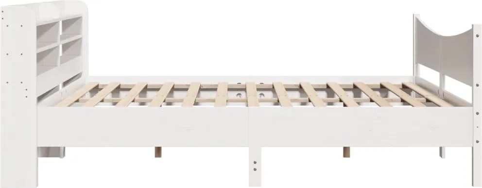 Rám postele s čelem bílý 180 x 200 cm masivní borovice 3307036
