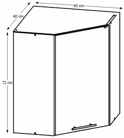 Horní skříňka rohová FABIANA W - 60N Tempo Kondela