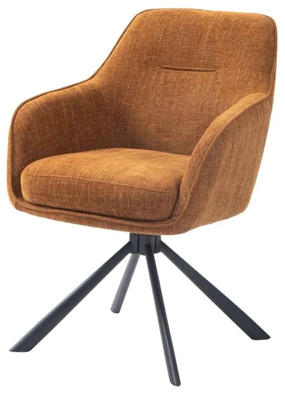 Designová otočná židle Sanjaya skořicová