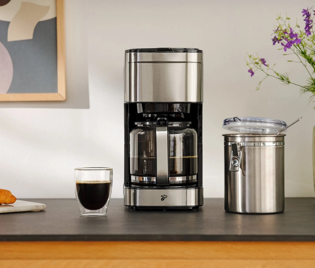 Tchibo - Překapávač na kávu »Let's Brew Elegant«, stříbrný