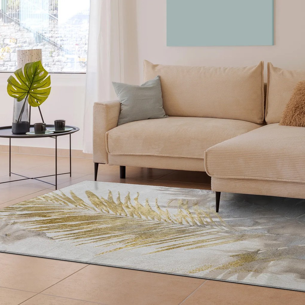 Dywany Łuszczów, Kusový koberec Bliss Z216AZ137 cream/gold, 180x270, béžová, kancelář
