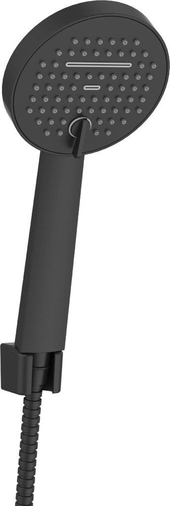 Invena Moonlight, sprchový sloup s ruční sprchovou hlavicí, černá-růžové zlato, INV-AU-77-Z14-V