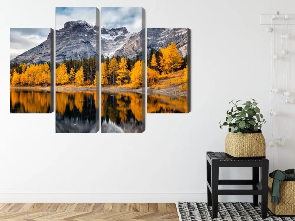 Vícedílný obraz Národní Park Banff V Kanadě Nedostatek Nedostatek Plátno Canvas 160x120