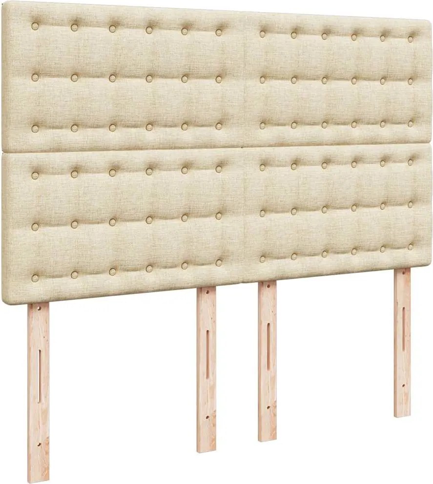 Box spring postel s matrací krémová 140x190 cm textil 3292070
