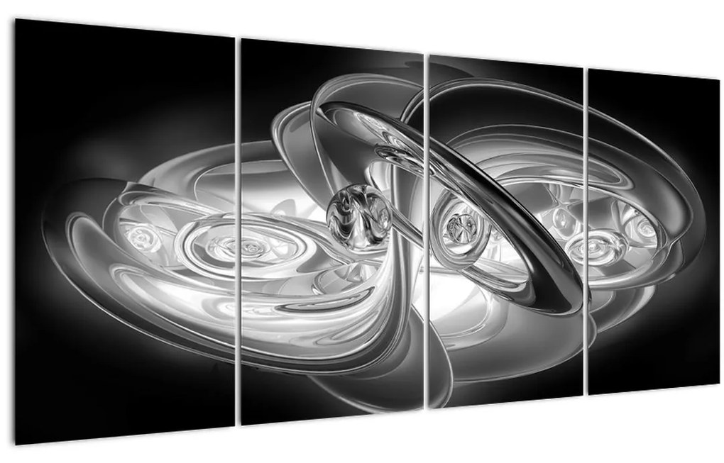 Obraz moderní šedé abstrakce (160x80 cm), 40 dalších rozměrů
