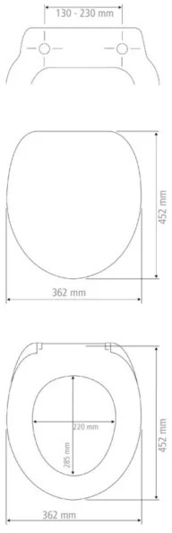 WENKO 23827100-WC sedátko SEDILO 45,2x36,2 cm černá/stříbrná