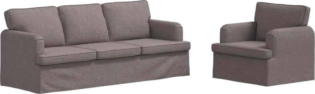 Set pohovek 2 ks Taupe textil 3407608