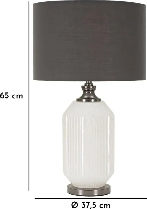 Stolní lampa Brighty 65 cm šedo-bílá
