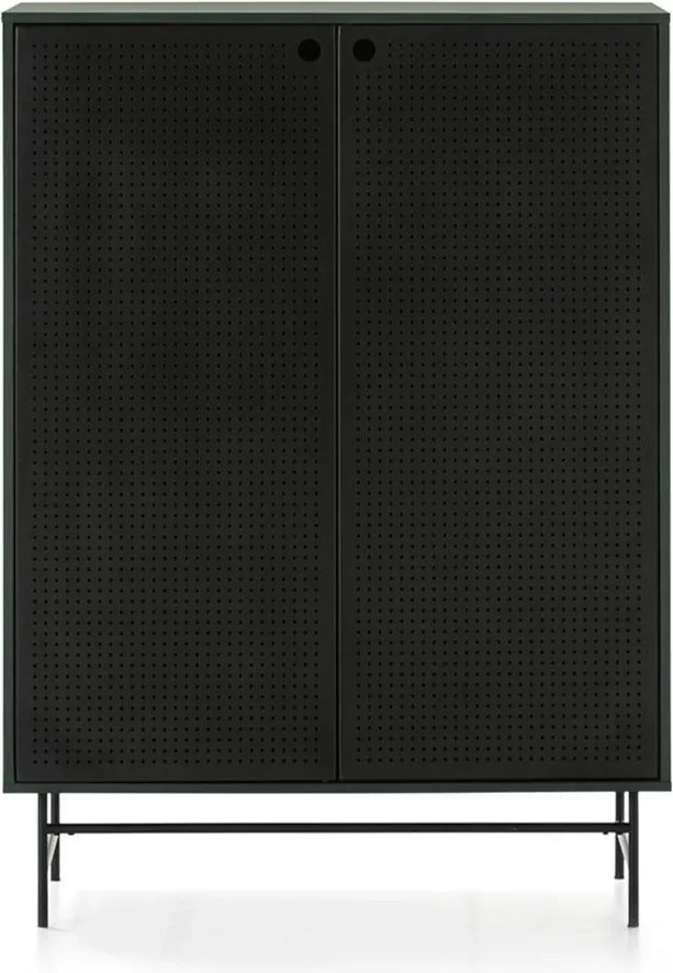 Černo-zelená skříňka 93x130 cm Punto - Teulat