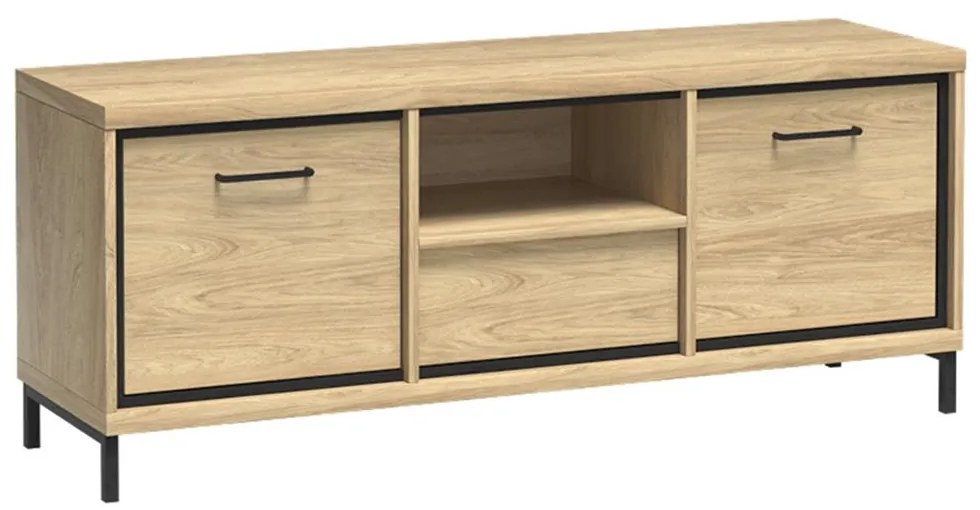 Obývací stěna Mediolan - sestava D - natural hikora