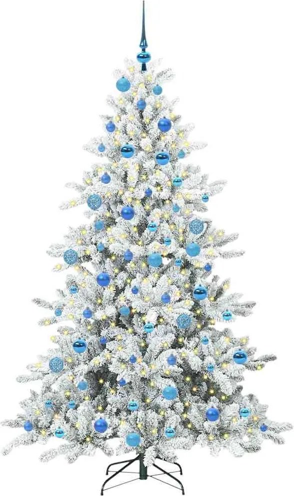 Umělý Skládací Vánoční Strom s stojanem Bílá 180 cm PVC a ocel 3397725