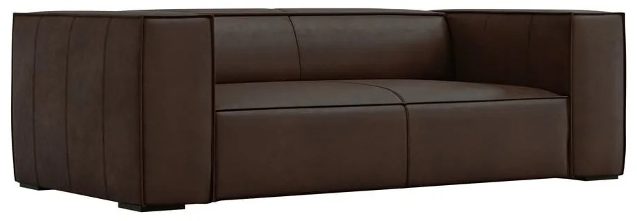 Tmavě hnědá kožená pohovka 212 cm Madame – Windsor &amp; Co Sofas